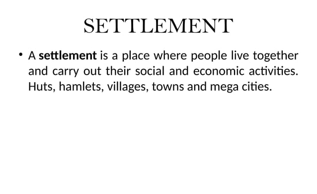 FAIZA MANSOOR presentation on patterns of settlements | PPT