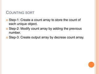 Counting Sort | PPTX