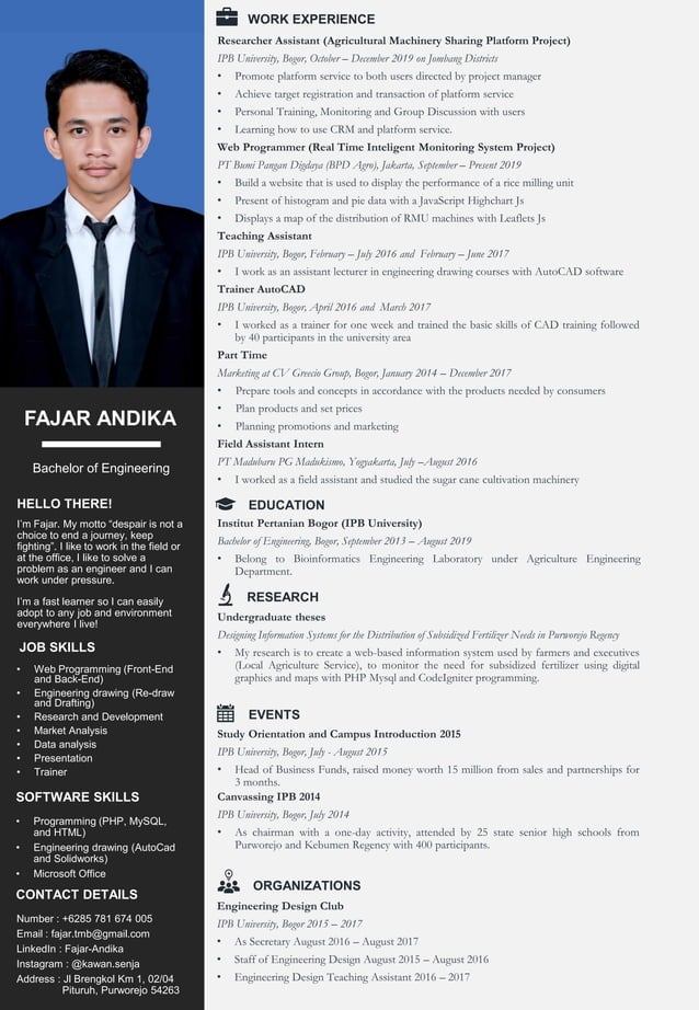Fajar andika - curriculum vitae | PDF
