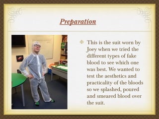 Fake blood workshop presentation | PPT