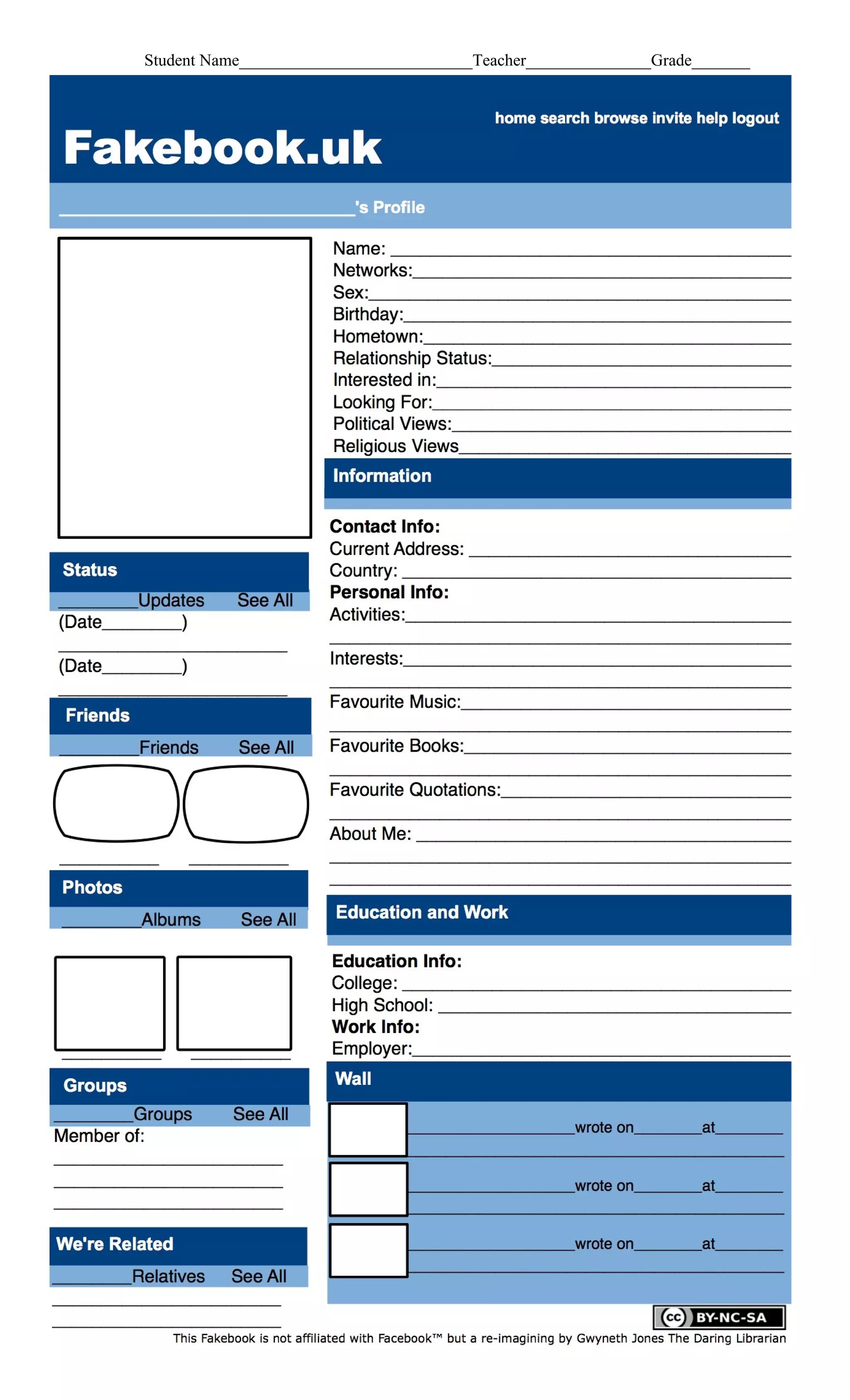Fakebook project | PDF