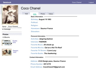 ASSIGNMENT #7: FAKEBOOK RESEARCH | PPT