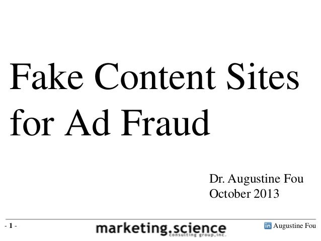Fake Content Sites for Generating Ad Impressions