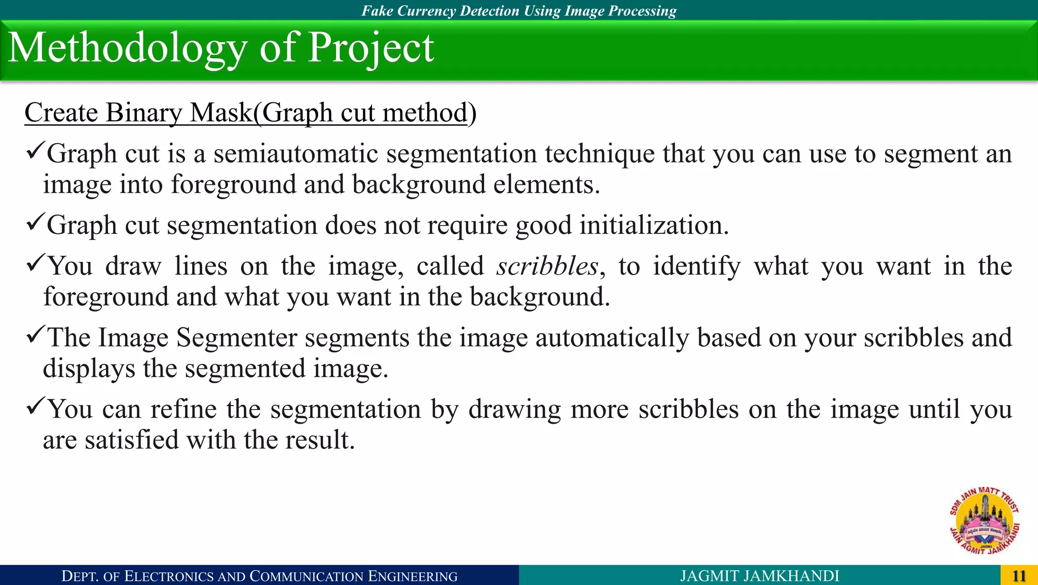 Fake Currency Detction Using Image Processing Ppt