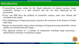 Fake Currency detction Using Image Processing | PPTX