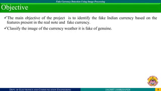 Fake Currency detction Using Image Processing | PPTX
