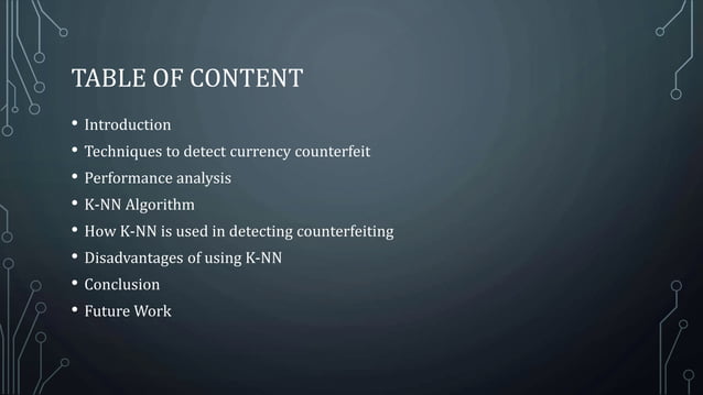 Fake currency detection using knn algorithm.pptx
