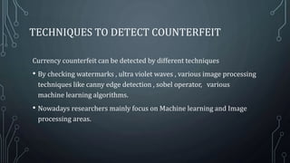 Fake currency detection using knn algorithm.pptx