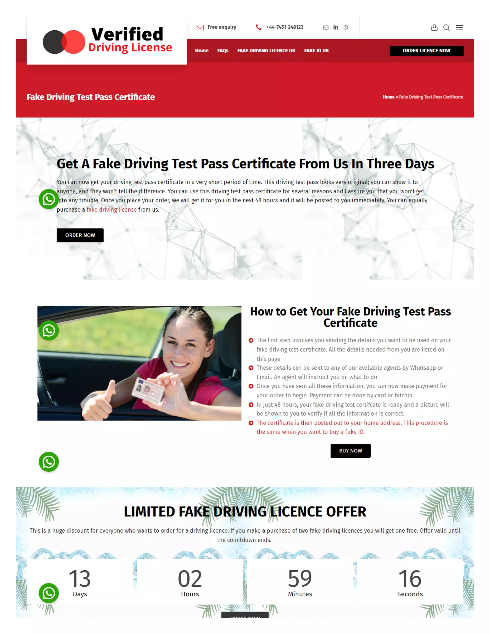 Get A Fake Driving Test Pass Certificate From Us In Three Days | PDF