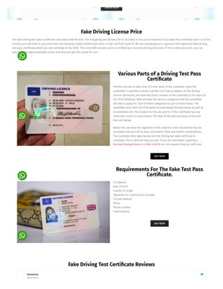 Get A Fake Driving Test Pass Certificate From Us In Three Days | PDF