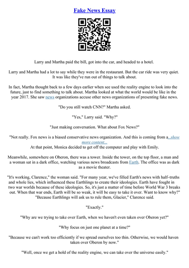 Fake Essay Writer | PDF