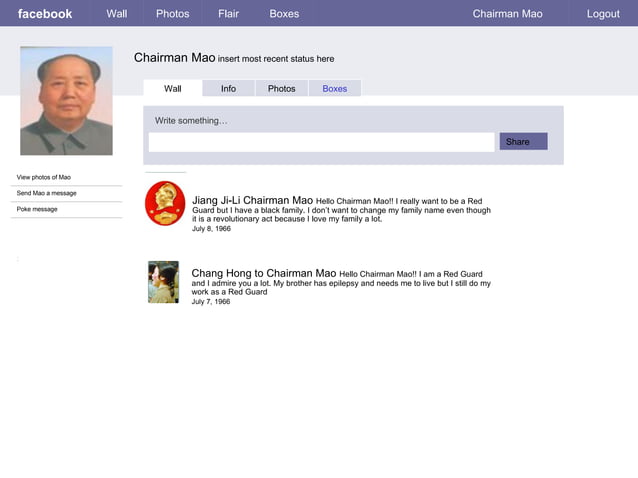 Chairman Mao Fake Facebook | PPT