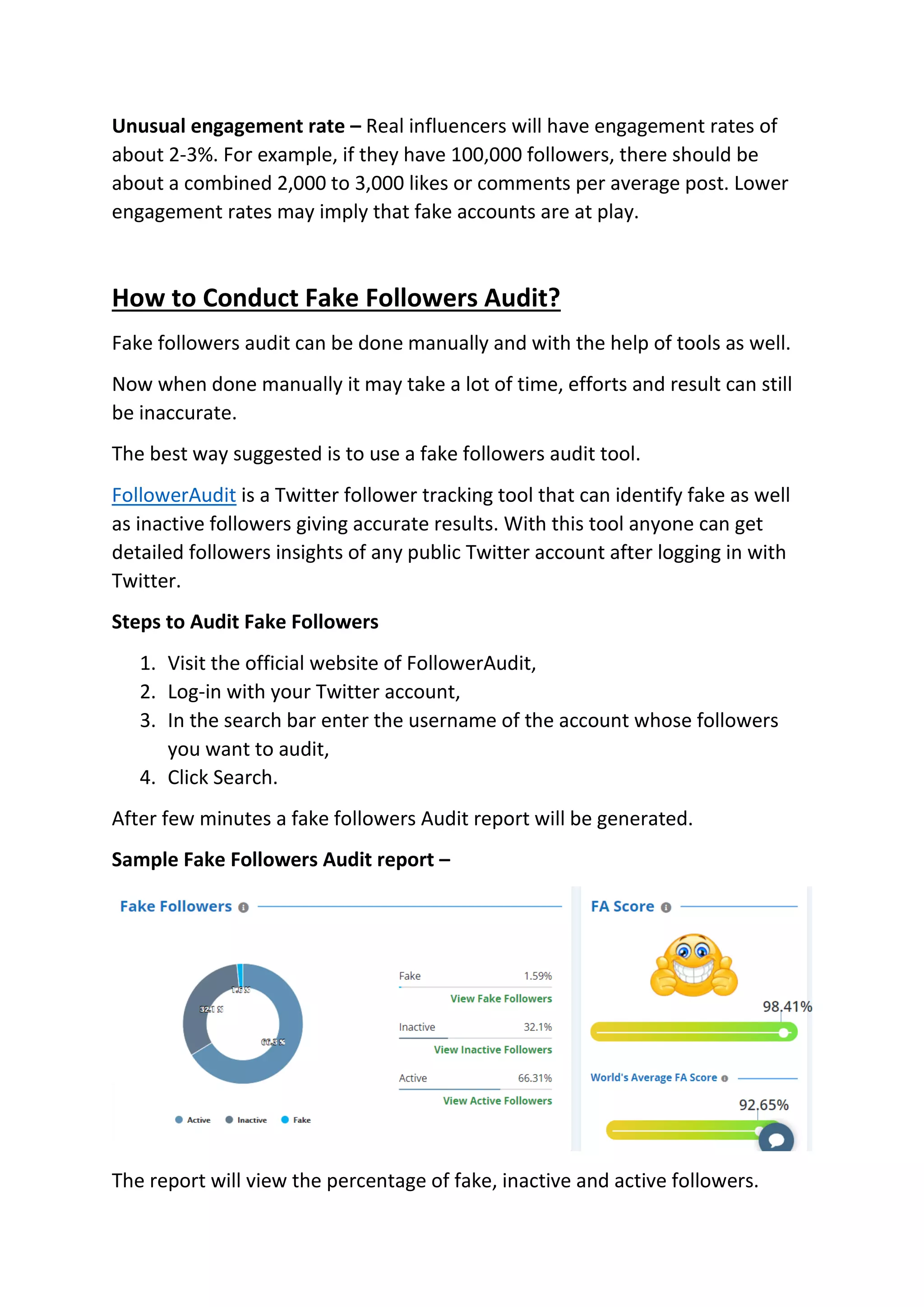 Fake followers audit | PDF