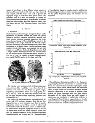 (2007) Image Quality and Minutiae Count Comparison for Genuine and Artificial Fingerprints | PDF
