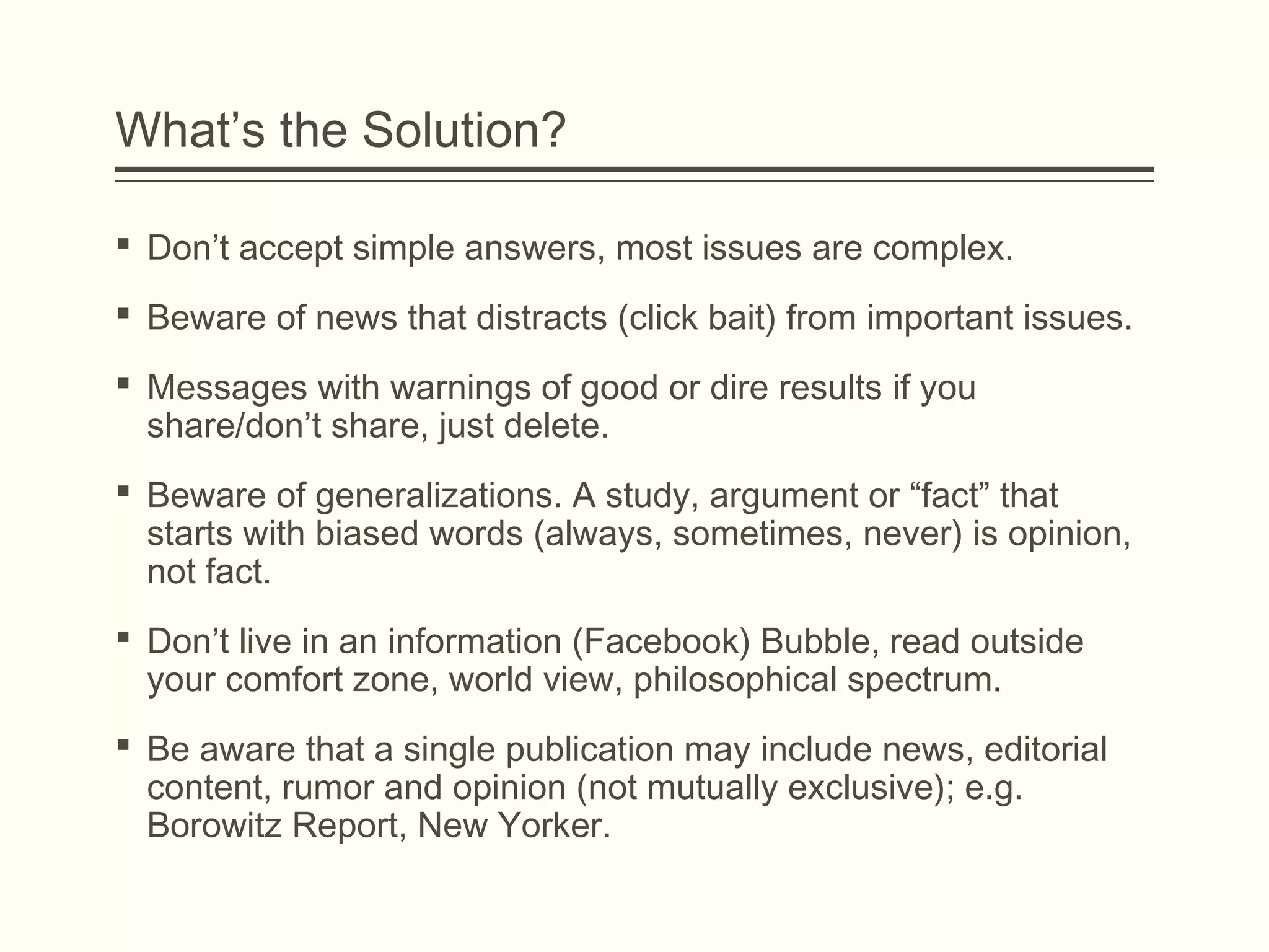 Exploring Fake News and Alternative Facts [Revised & Expanded] | PPT