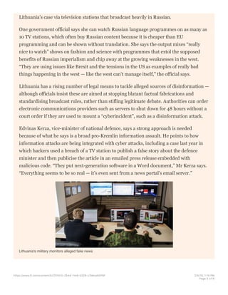 Fake news: How Lithuania’s ‘elves’ take on Russian trolls | PDF