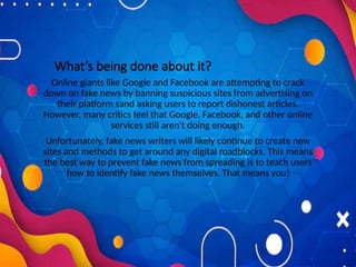 FAKE NEWS - Media and Information Literacy | PPTX