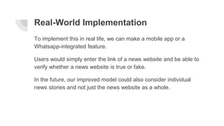 Fake news detection project | PPTX