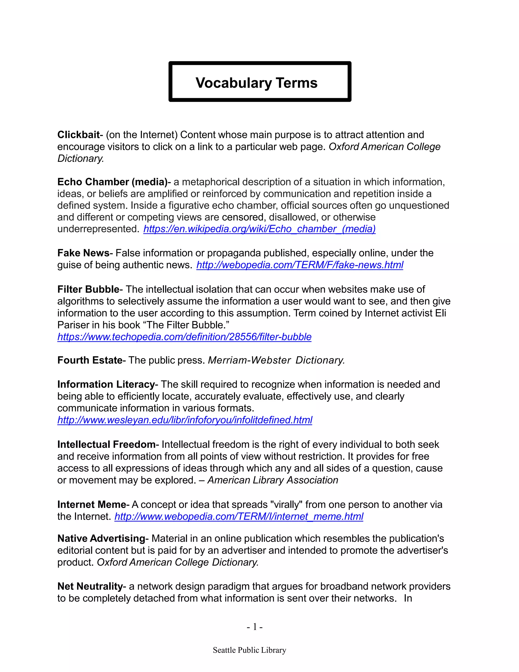 Fake news learner packet | PDF