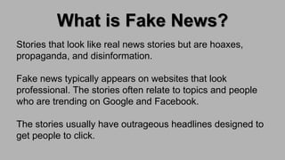Fake News Presentation | PPT | Free Download