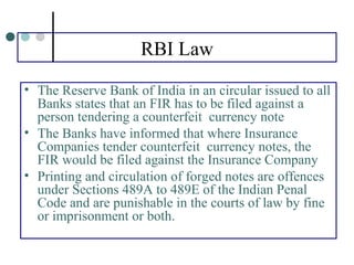 Fake note detection | PPT