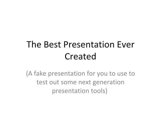 Fakepresentation | PPT