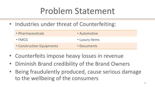 FakeProof , the Anti-Counterfeiting and Product Tracking Solution | PPT