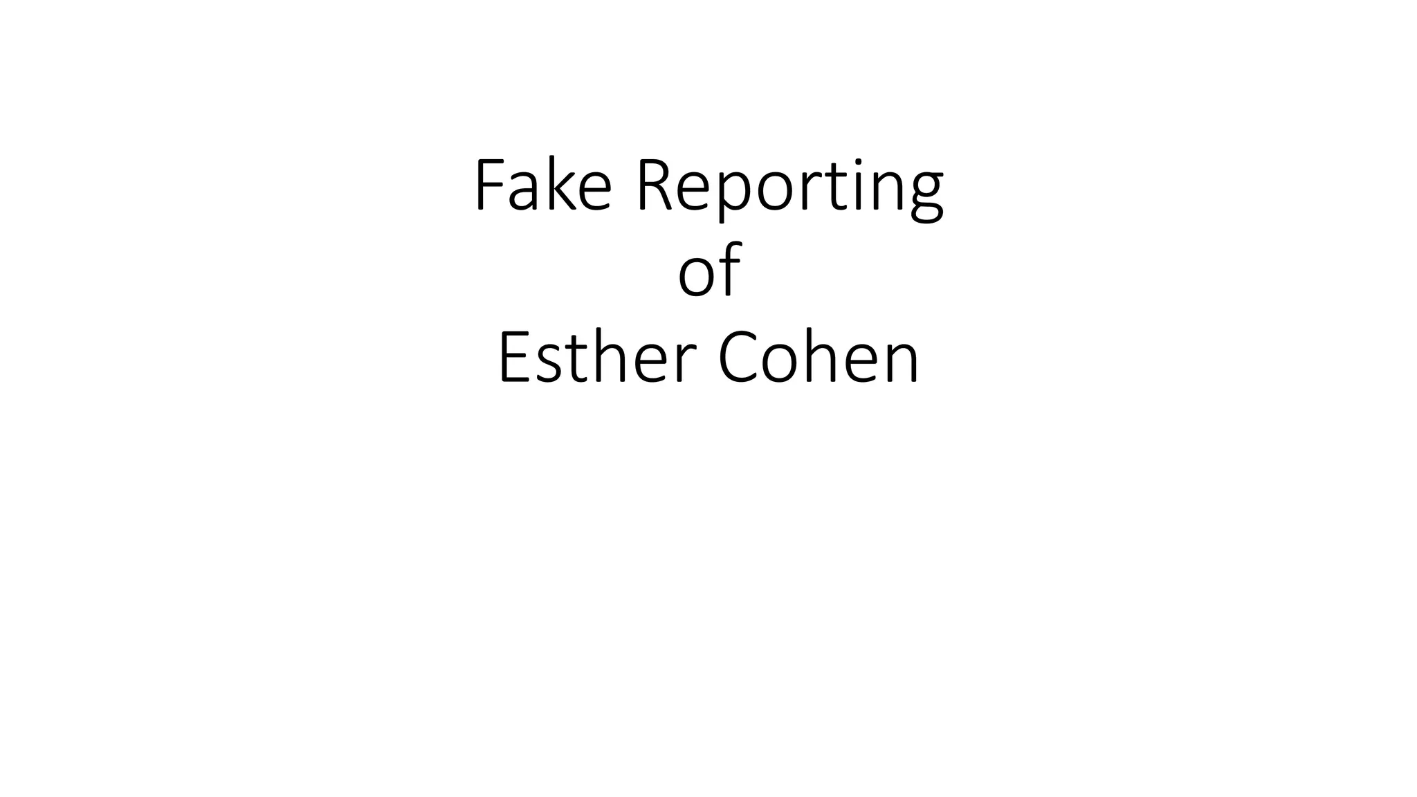 Fake reporting | PPTX | Medical Health