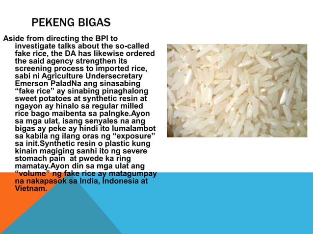 Fake rice matatagpuan sa davao | PPT