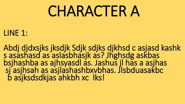 Fake script for sample pg yellow | PPT