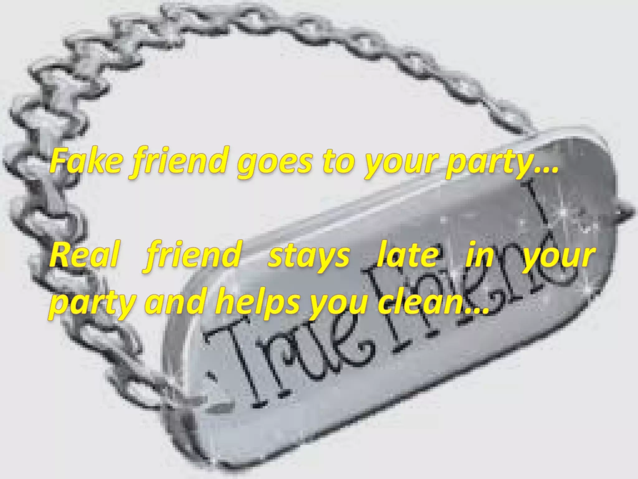 Fake vs. real friends | PPT