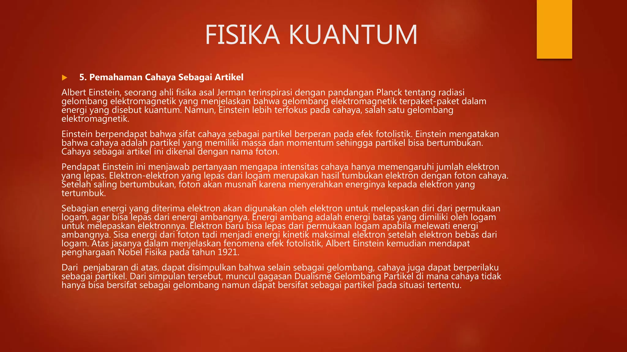 PPT FISIKA KONSEP DAN FENOMENA KUANTUM | PPTX