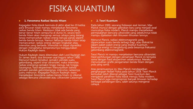 PPT FISIKA KONSEP DAN FENOMENA KUANTUM | PPTX