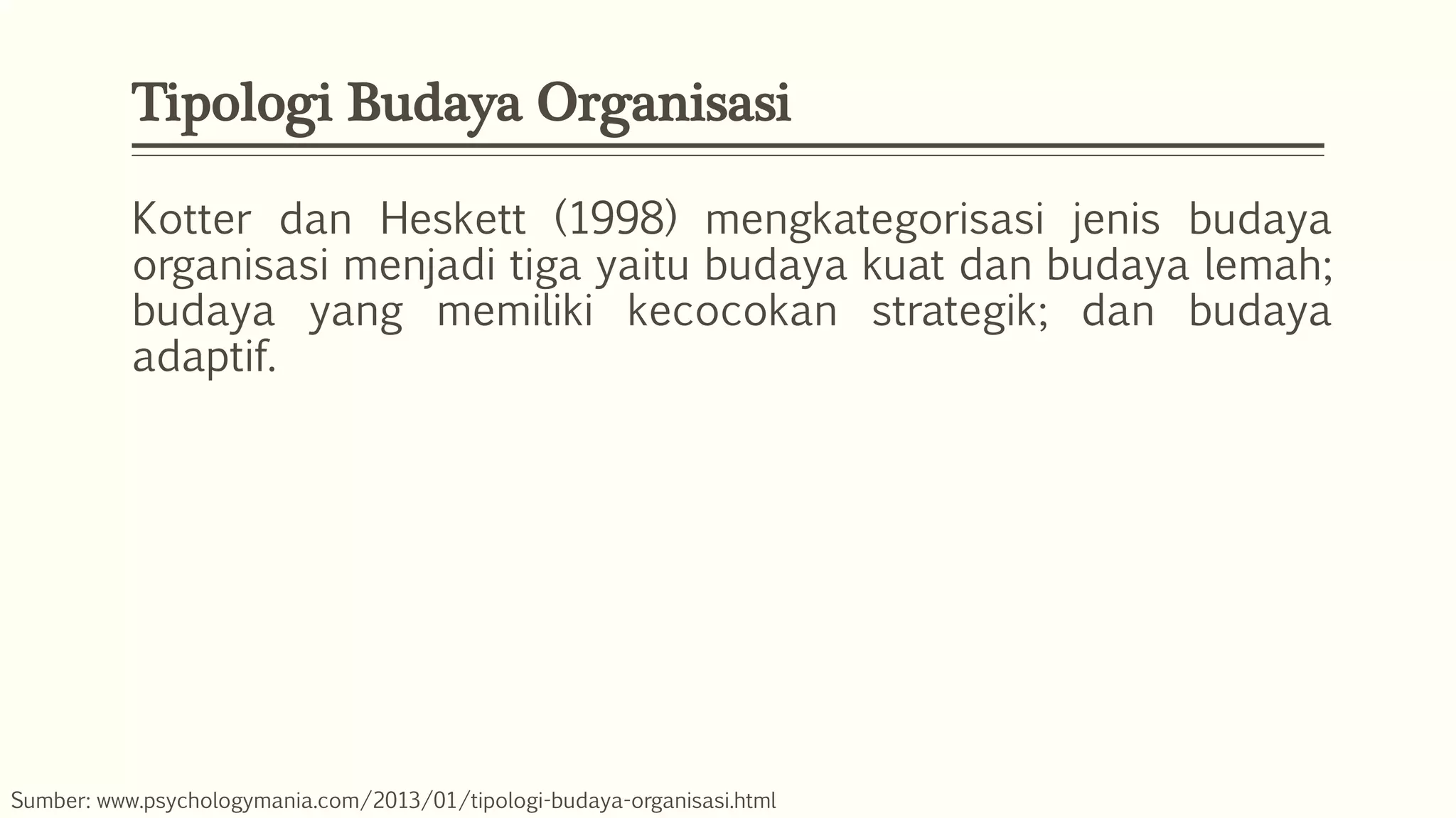 Teori Organisasi Umum 2 (Budaya Kreatifitas dan Inovasi) | PPTX