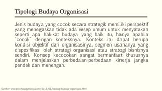 Teori Organisasi Umum 2 (Budaya Kreatifitas dan Inovasi) | PPTX