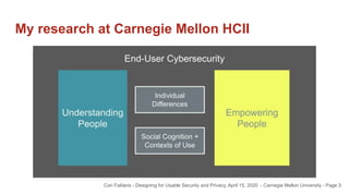 Designing for Usable Security and Privacy | PDF