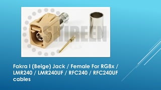 Fakra coax connectors | PDF | Computer Peripherals | Computing