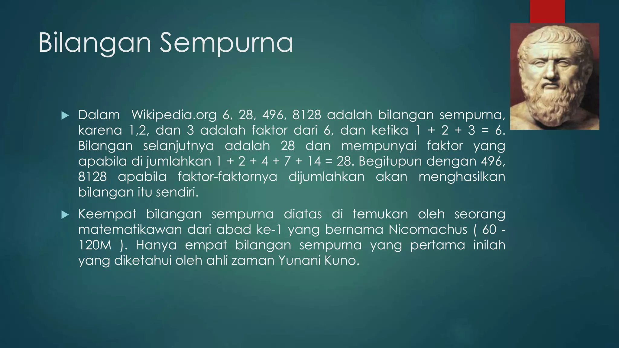 Fakta fakta bilangan sempurna | PPTX