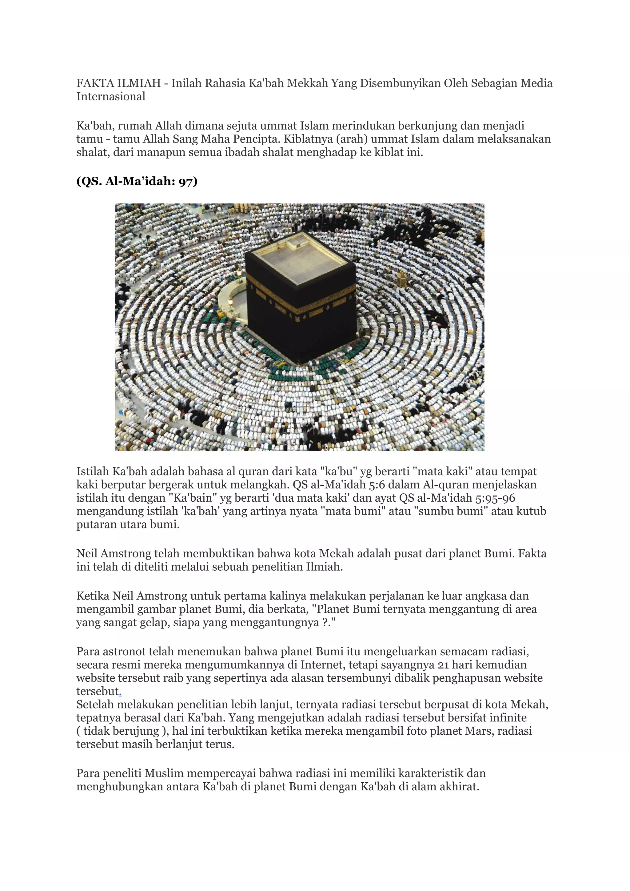 Fakta ilmiah kabah | DOC