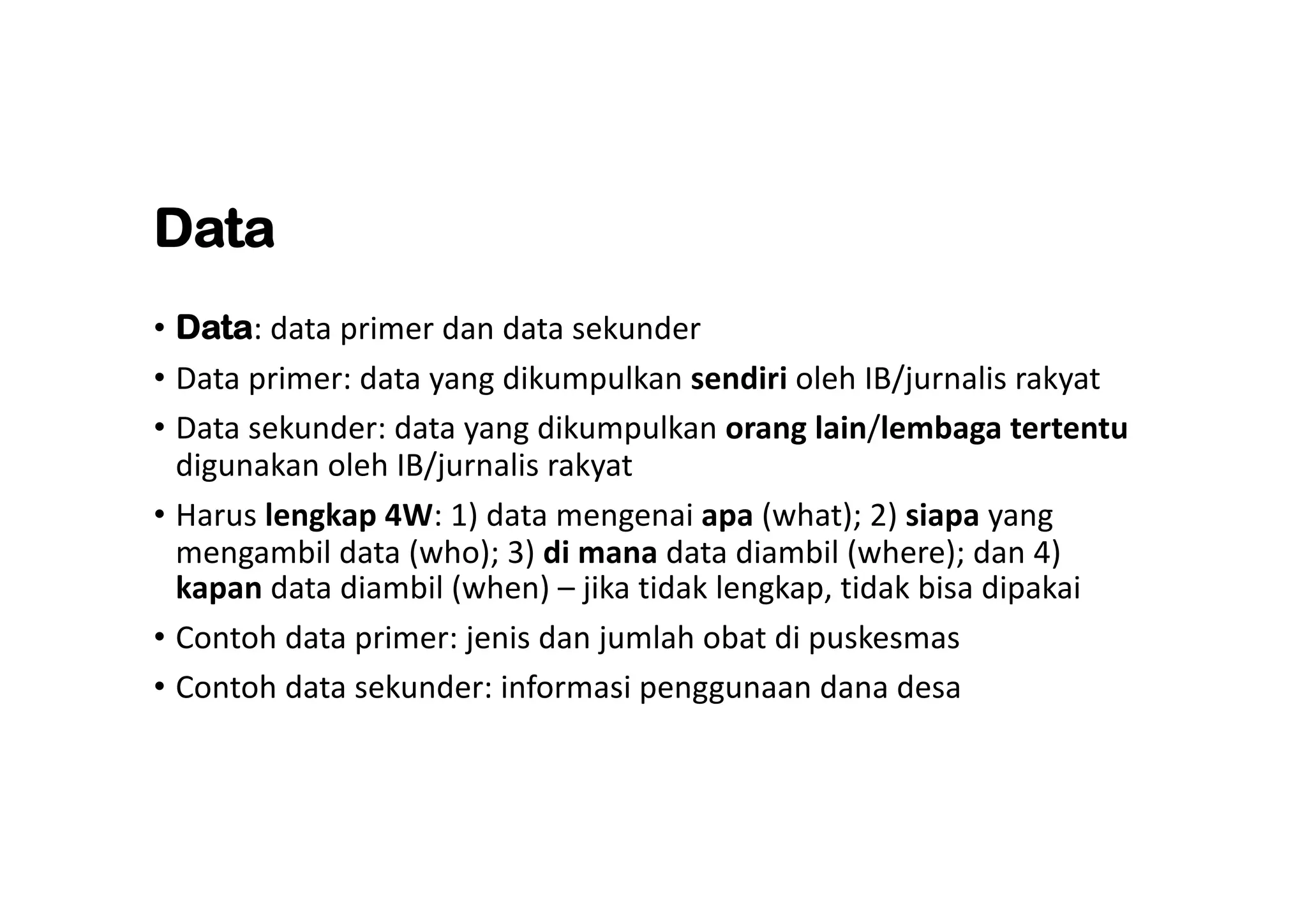 Fakta, Observasi dan Data | PDF