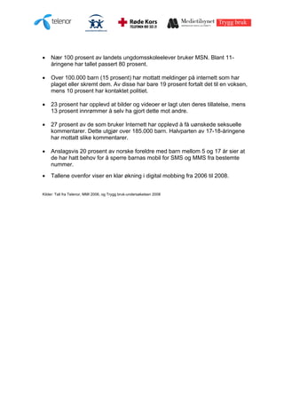 Fakta Om Digital Mobbing 1 | PDF