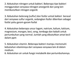 Faktor faktor-yang-mempengaruhi-pertumbuhan-bakteri | PPTX