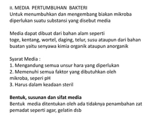 Faktor faktor-yang-mempengaruhi-pertumbuhan-bakteri | PPTX