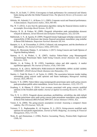 Faktor faktor yang mempengaruhi audit going concern | PDF