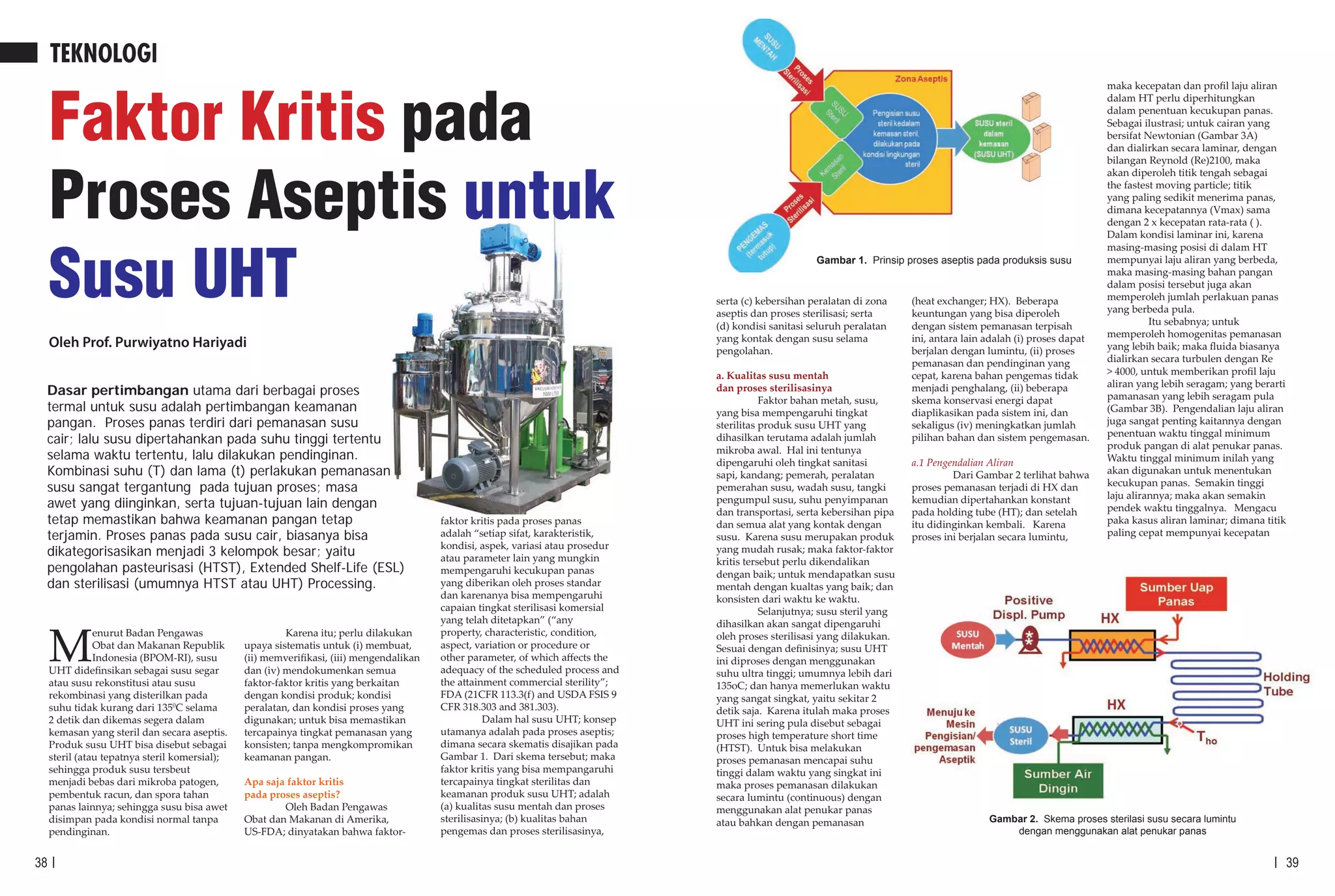 Faktor kritis-pada-proses-aseptis-susu-uht | PDF