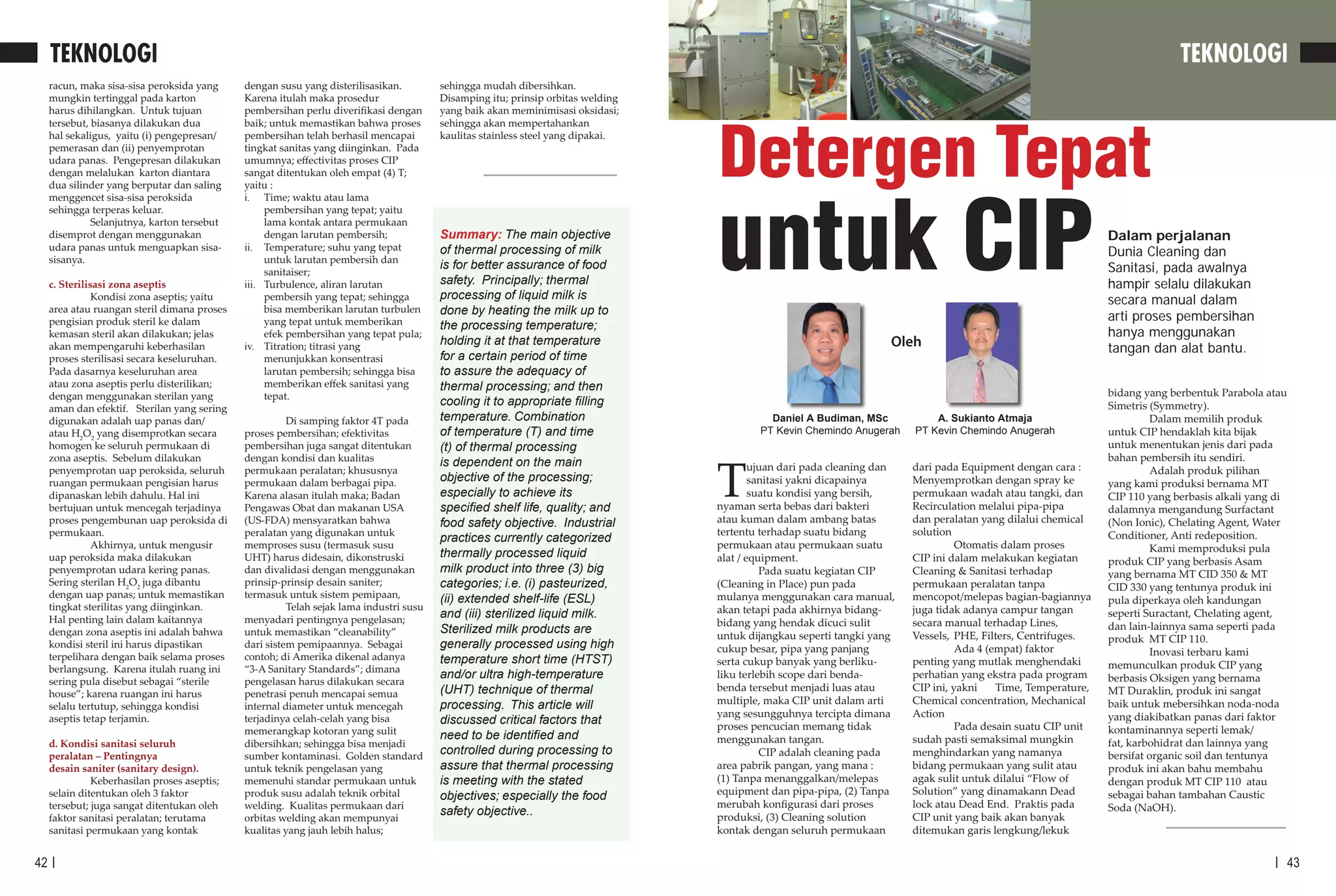 Faktor kritis-pada-proses-aseptis-susu-uht | PDF