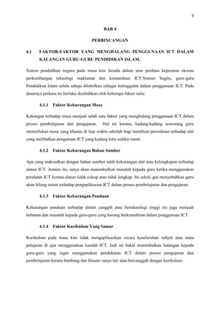 Faktor-faktor Yang Menghalang Penggunaan ICT Dalam Lalangan Guru-guru ...