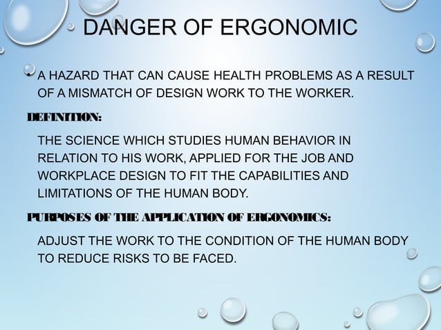 Danger factors work environment | PPT