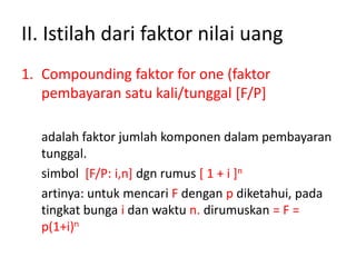 Faktor dan nilai uang | PPT