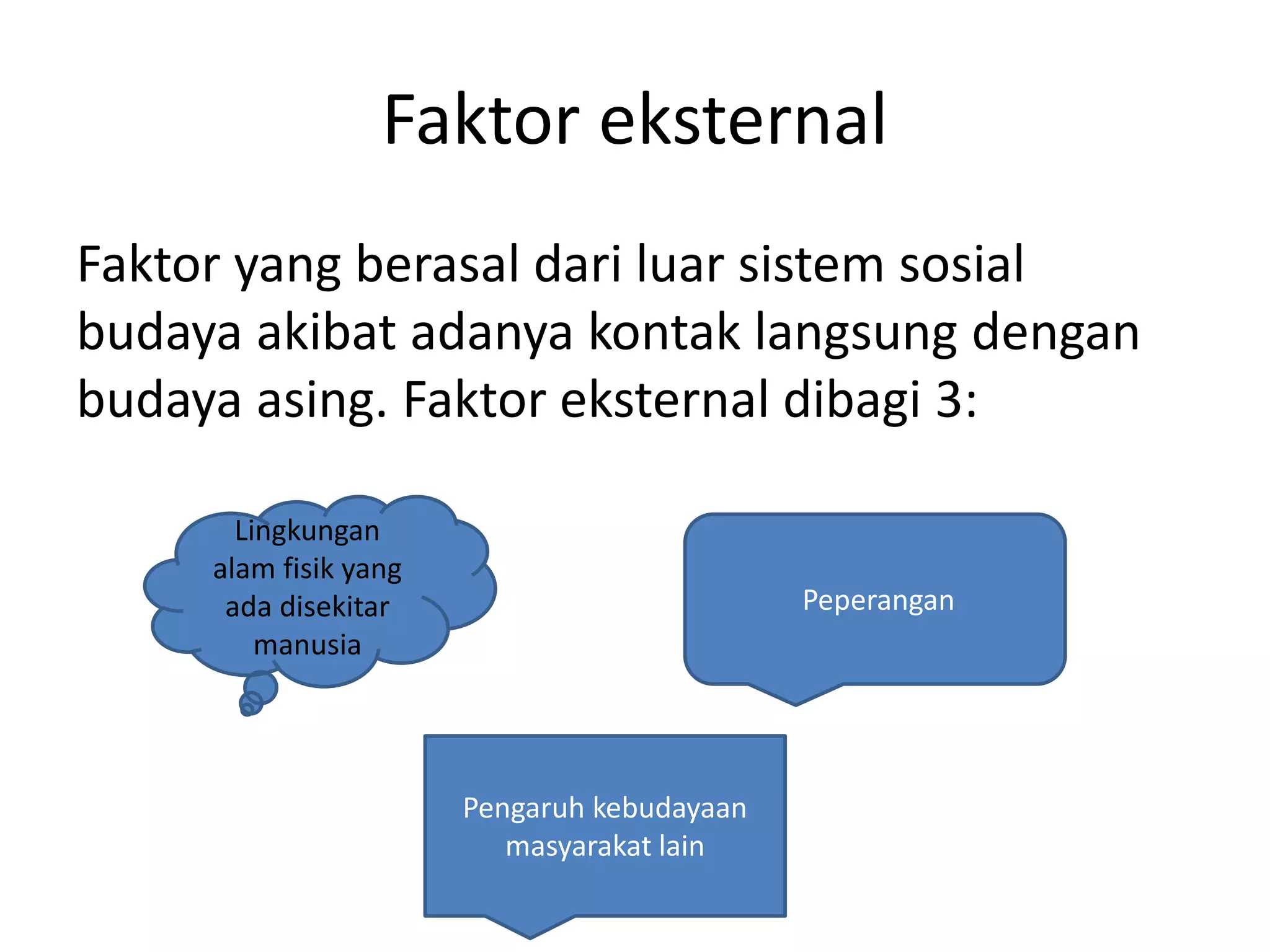 Faktor faktor penyebab perubahan sosial | PPTX